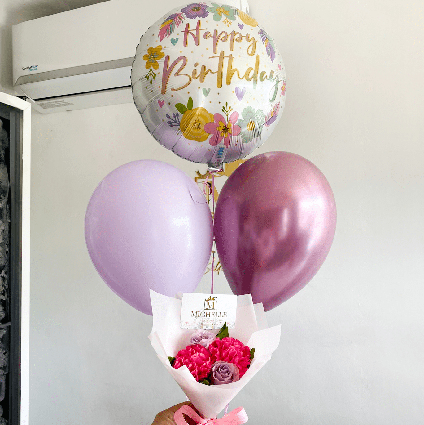 Globos y Mini Ramo | Michelle Gifts