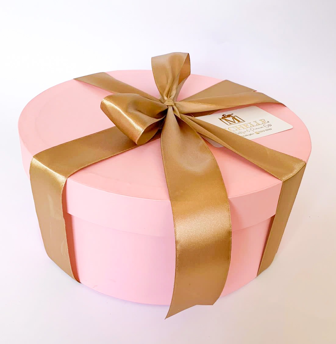 Caja premium cilíndrica color: Rosado pastel | Michelle Gifts